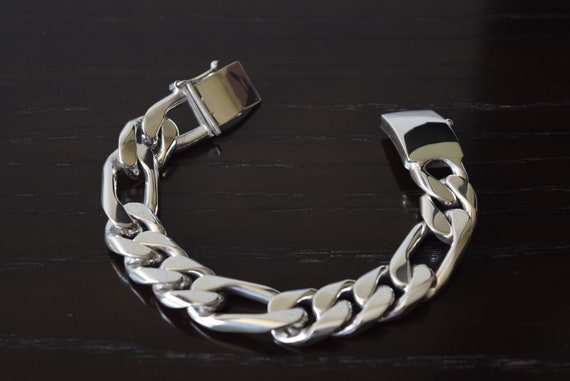 Mens .925 Sterling Silver Thick and Heavy Three by One chain | Etsy