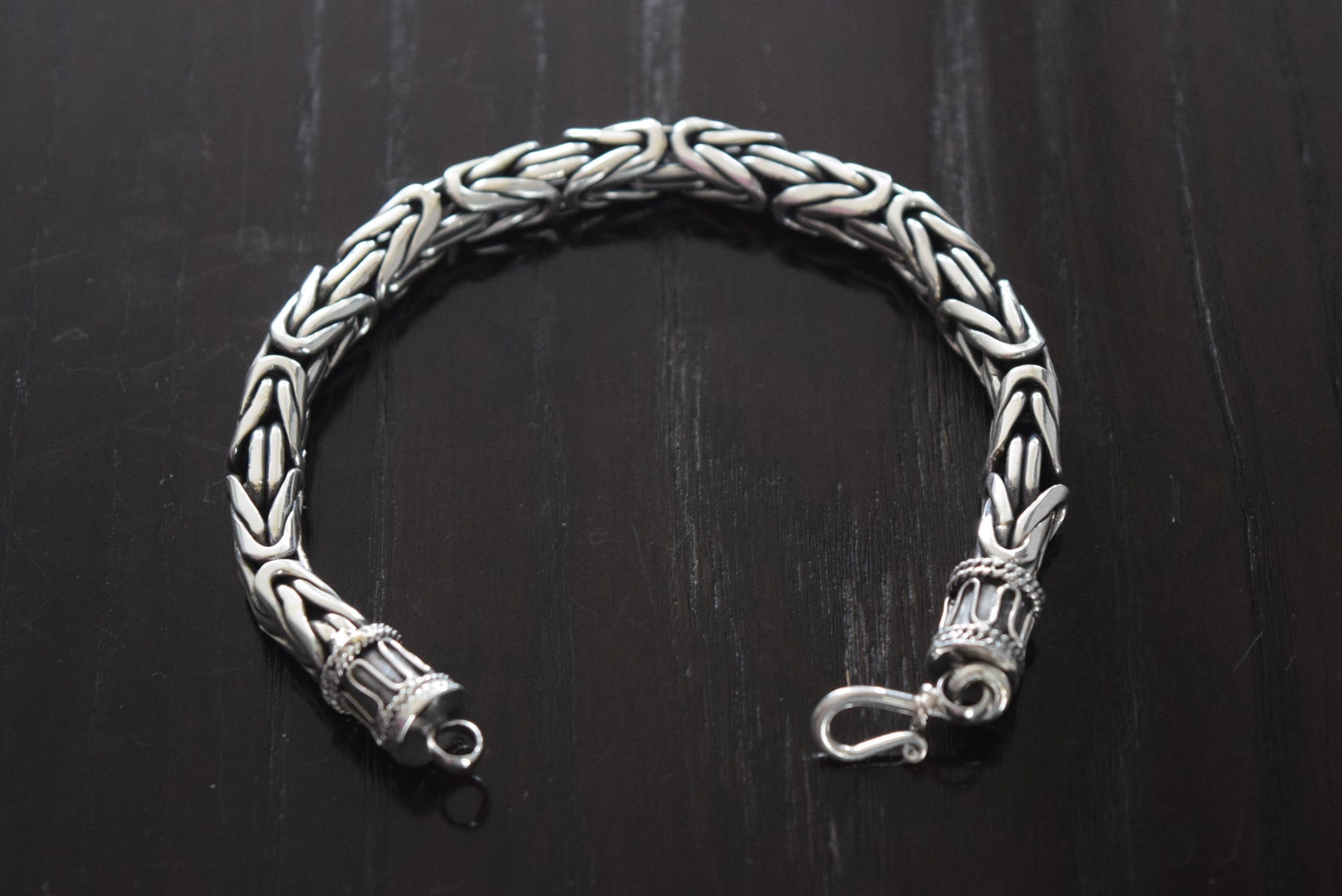 Men .925 Sterling Silver Heavy Bali Bracelet Handmade. - Etsy