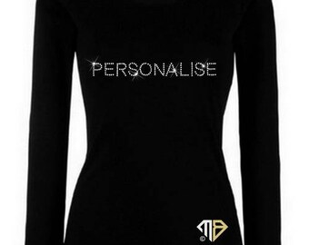 Rhinestone t shirt | Etsy