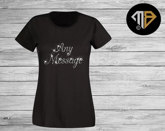 Rhinestone t shirt | Etsy