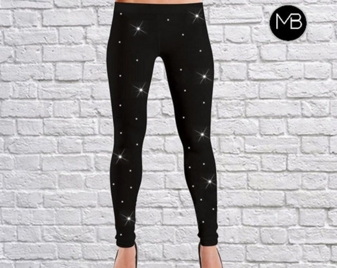 Swarovski Embellished Leggings Bling Leggings Cotton - Etsy