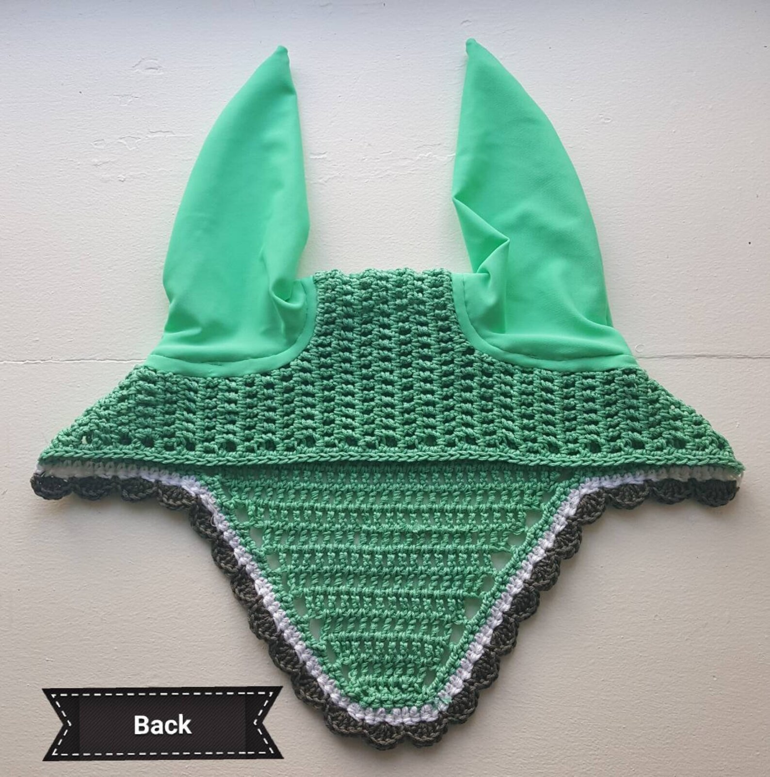 Mint Green Horse Fly Bonnet / Fly Veil / Horse Ear Bonnet - Etsy