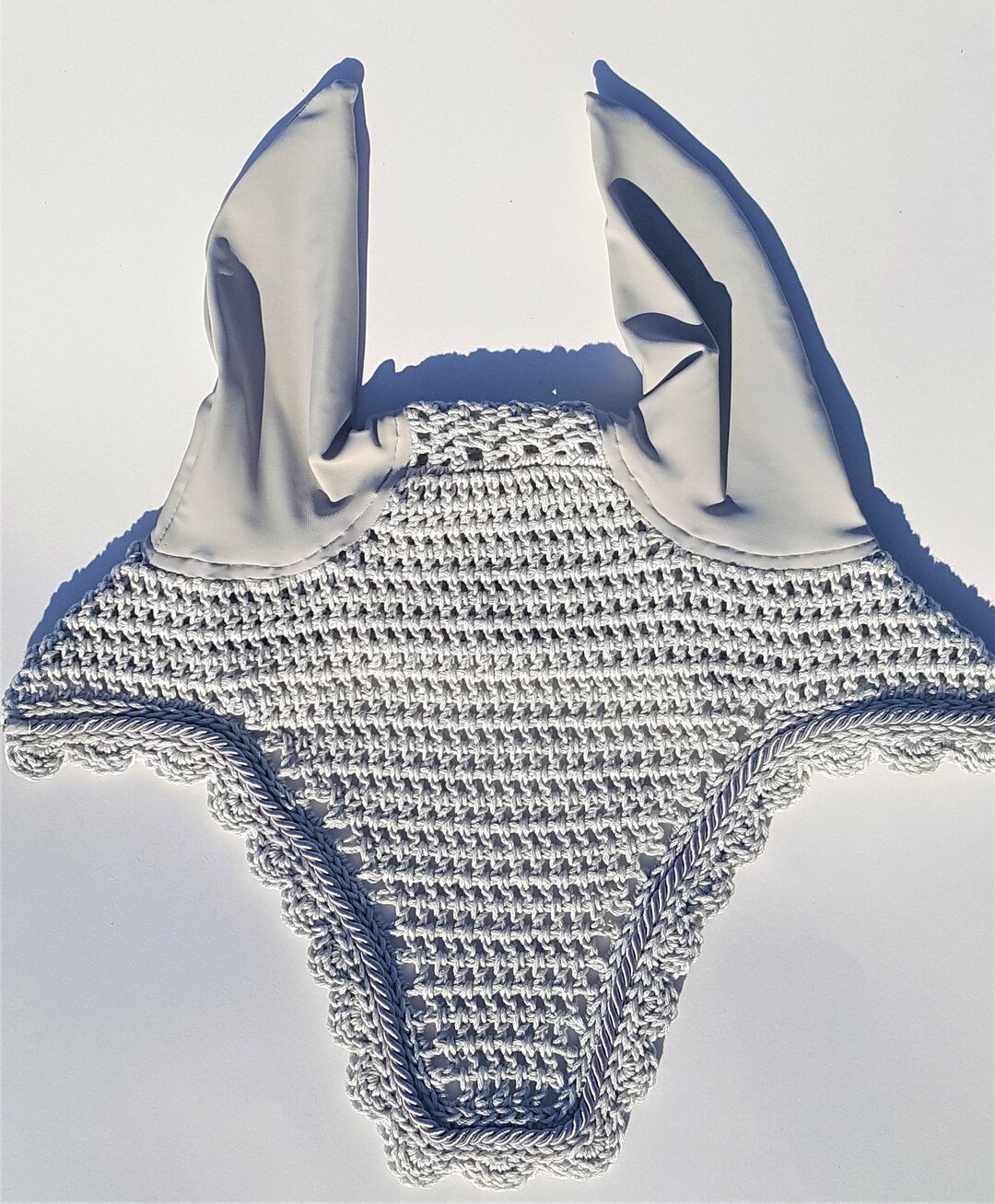 Silver Horse Fly Bonnet / Fly Veil / Horse Ear Bonnet - Etsy