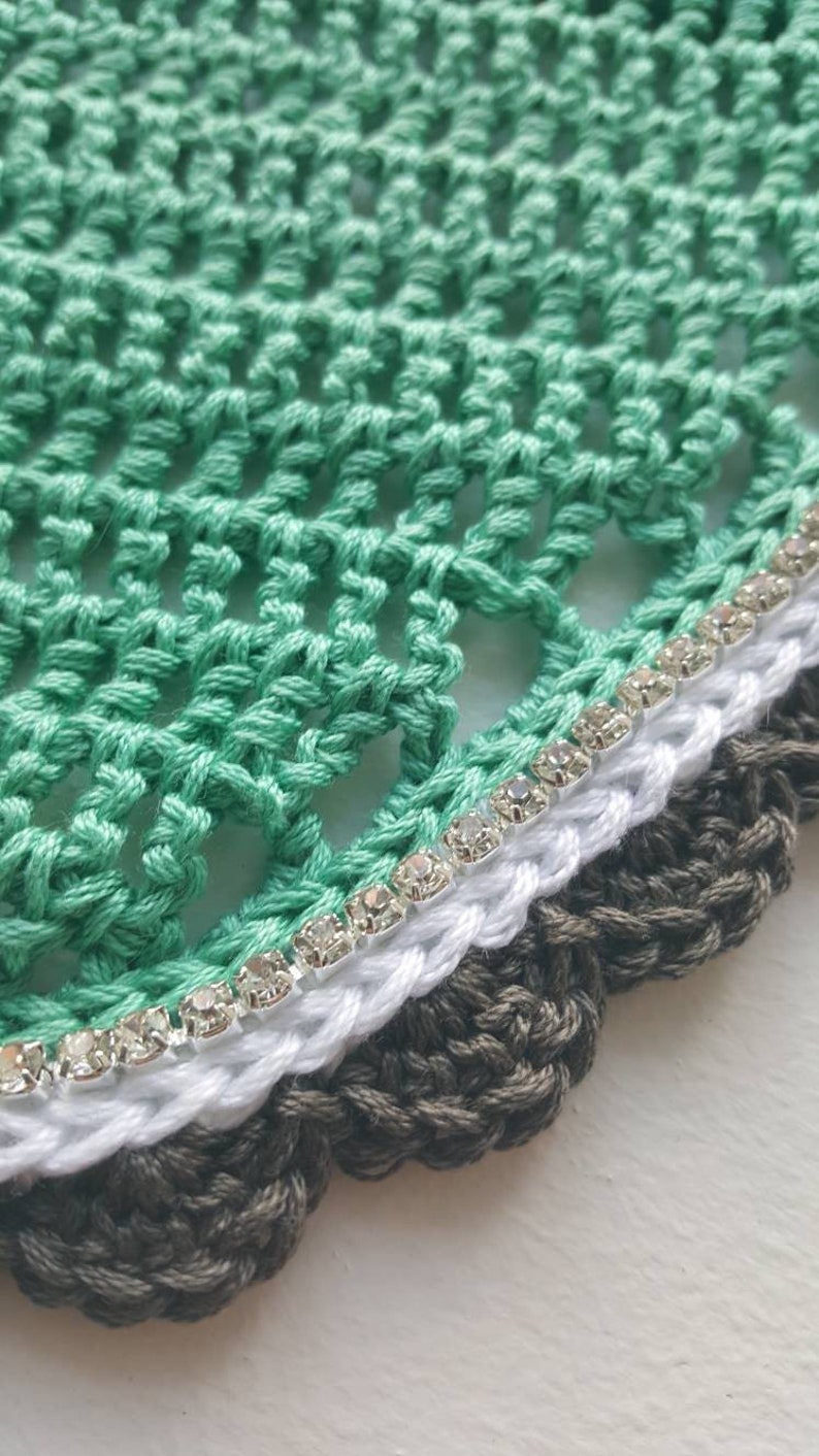 Mint Green Horse Fly Bonnet / Fly Veil / Horse Ear Bonnet - Etsy