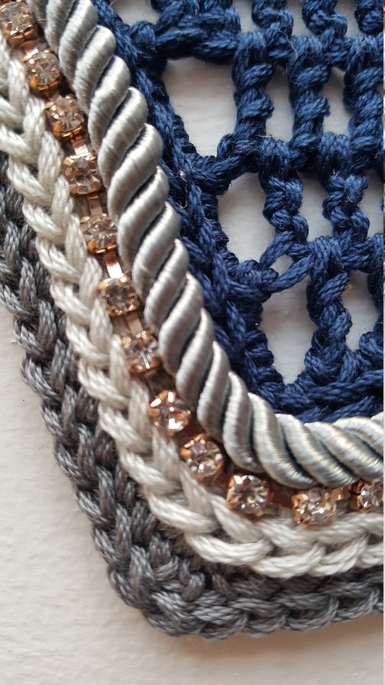 Navy Horse Fly Bonnet / Fly Veil / Horse Ear Bonnet With Grey - Etsy