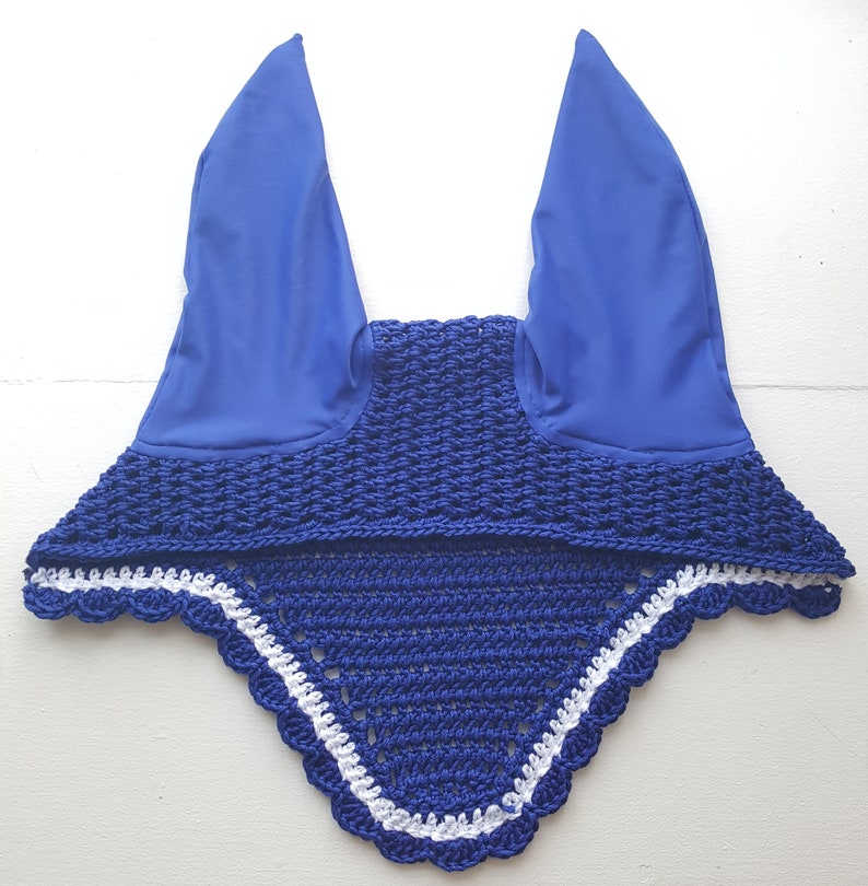 Royal Blue Horse Fly Bonnet / Fly Veil / Horse Ear Bonnet With | Etsy