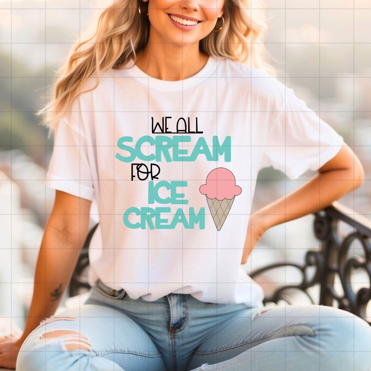 Ice Cream SVG PNG, Ice Cream Cone SVG, We All Scream for Ice Cream ...