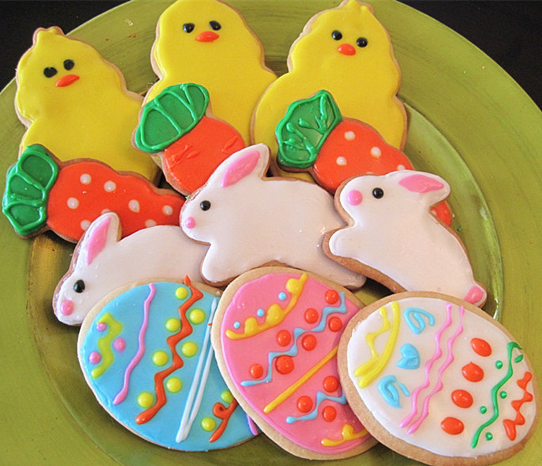 Easter Gift Cookies--homemade Easter Cookies,bunny, Chick, Egg and ...