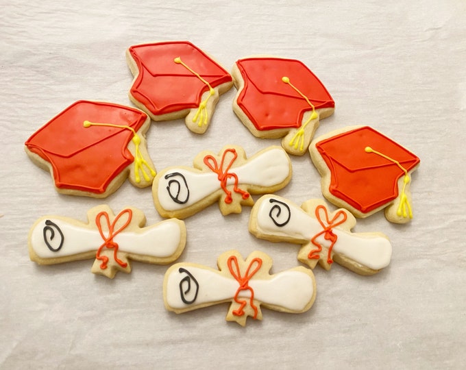 Custom Graduation Sugar Cookies Giftgraduation Party Cookiesgraduation ...