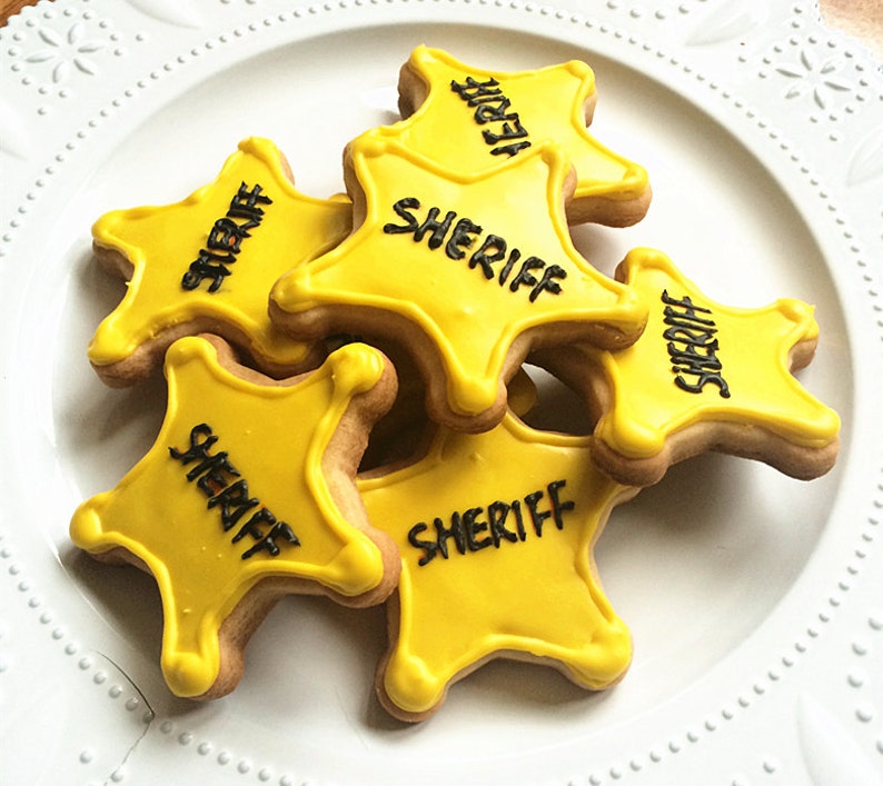 Easter Gift Cookies--woody's Sheriff Badge Cookies and Buzz's Rocket ...