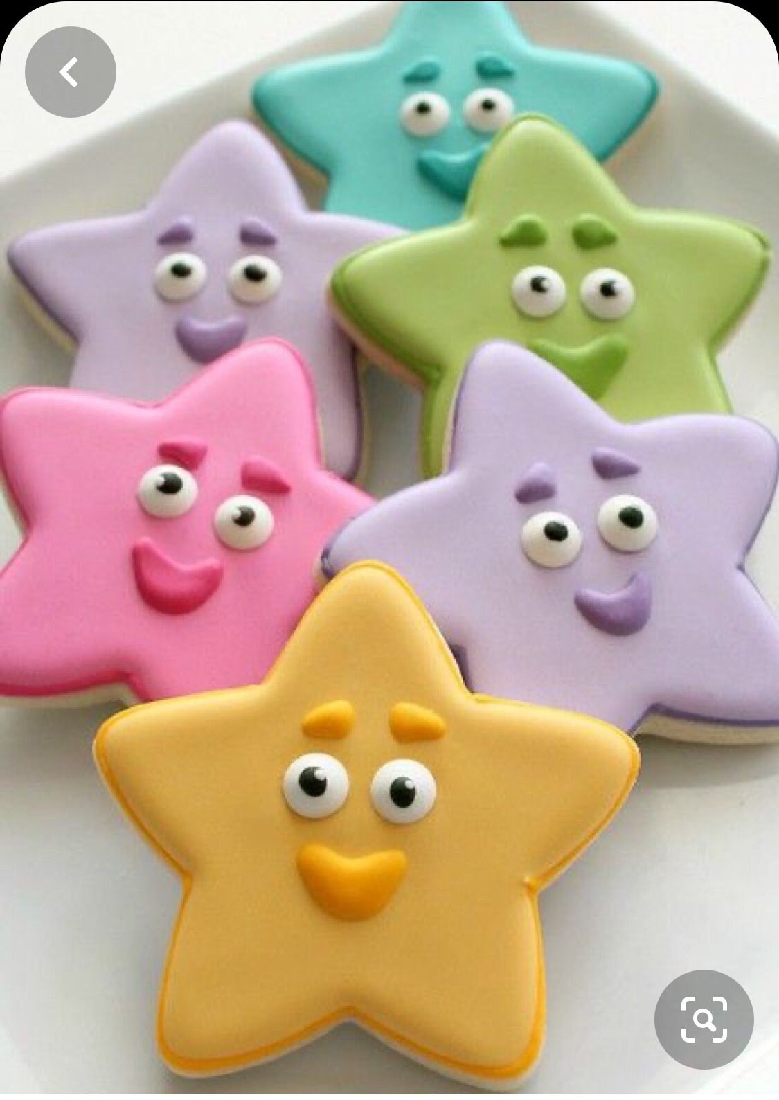 Thanksgiving Gift Cookiescustomized Star Cookies Topped With Pale ...
