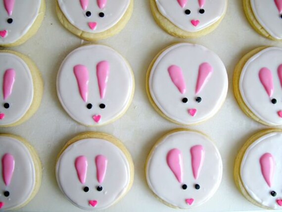 Easter Gift Cookiesbunny Rabbit Cookieseaster Sugar - Etsy