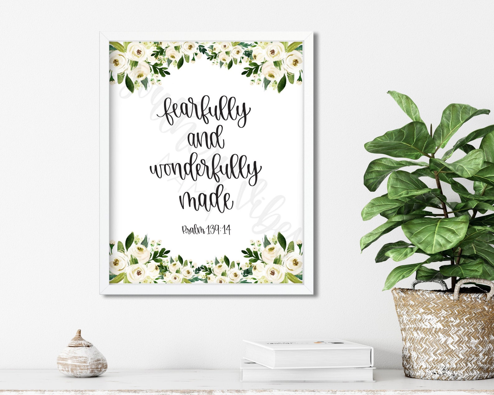 Fearfully and Wonderfully Made Printable, Christian Printable, Bible ...