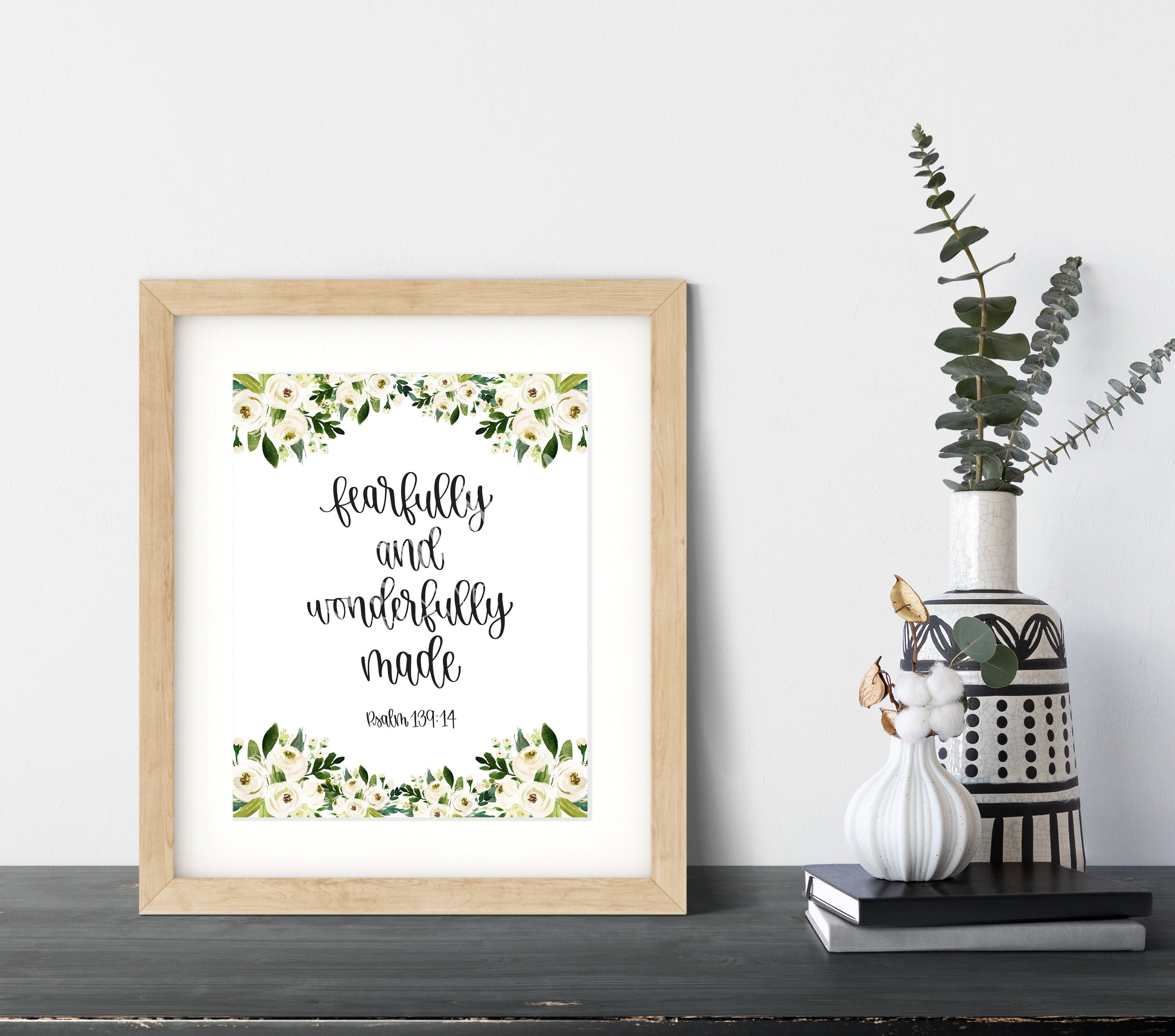 Fearfully and Wonderfully Made Printable, Christian Printable, Bible ...