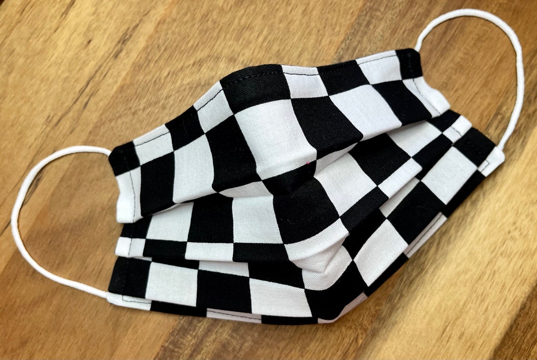 Checkerboard Vans Chess Pleated Face Mask | Washable, Reusable ...