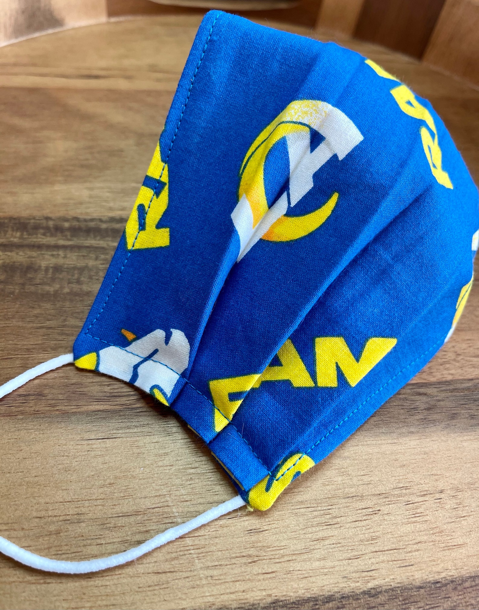 LA Rams NFL Super Bowl 2022 Pleated Face Mask | Reusable, Reversible ...