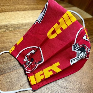 Kansas City Chiefs NFL Pleated Face Mask | Washable, Reusable ...