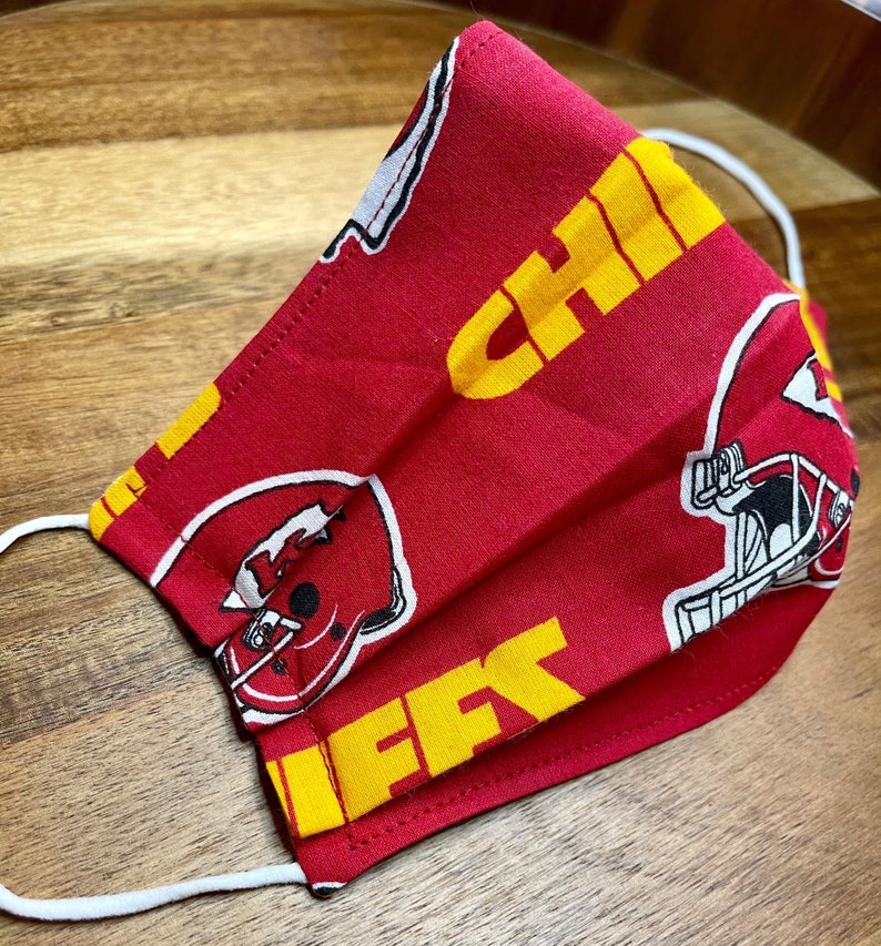 Kansas City Chiefs NFL Pleated Face Mask | Washable, Reusable ...