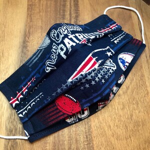 New England Patriots NFL Pleated Face Mask | Washable, Reusable ...