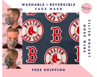 Red Sox Mask - Etsy