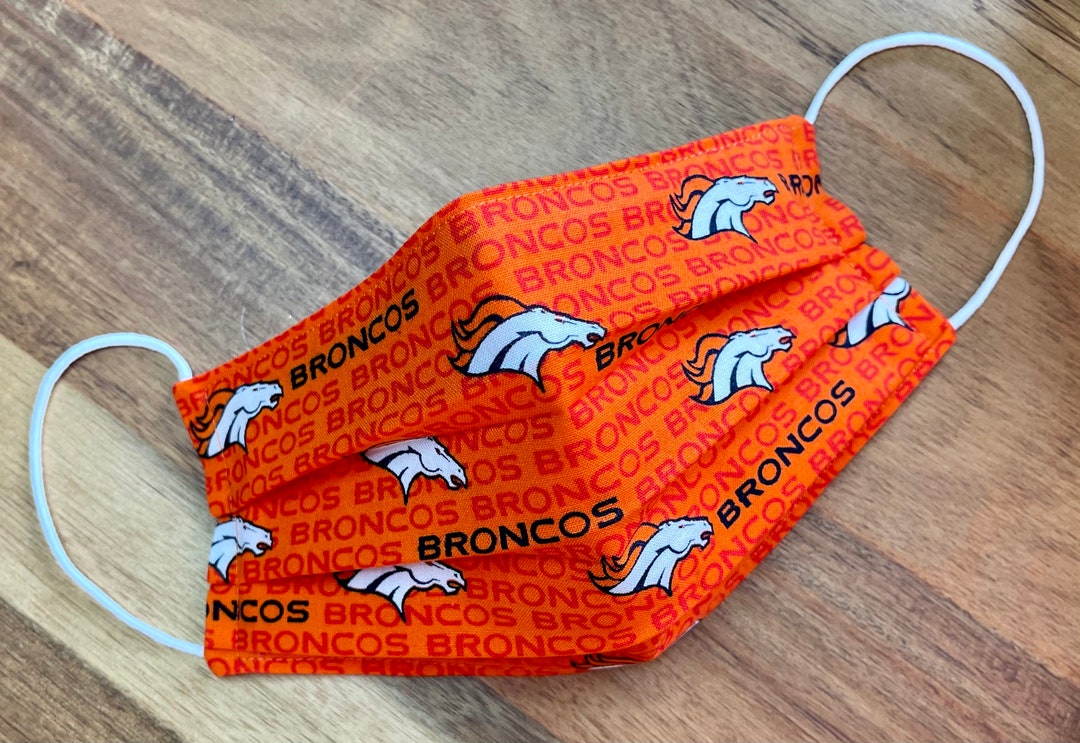 Denver Broncos NFL Football Face Mask Washable, Reusable, Reversible ...