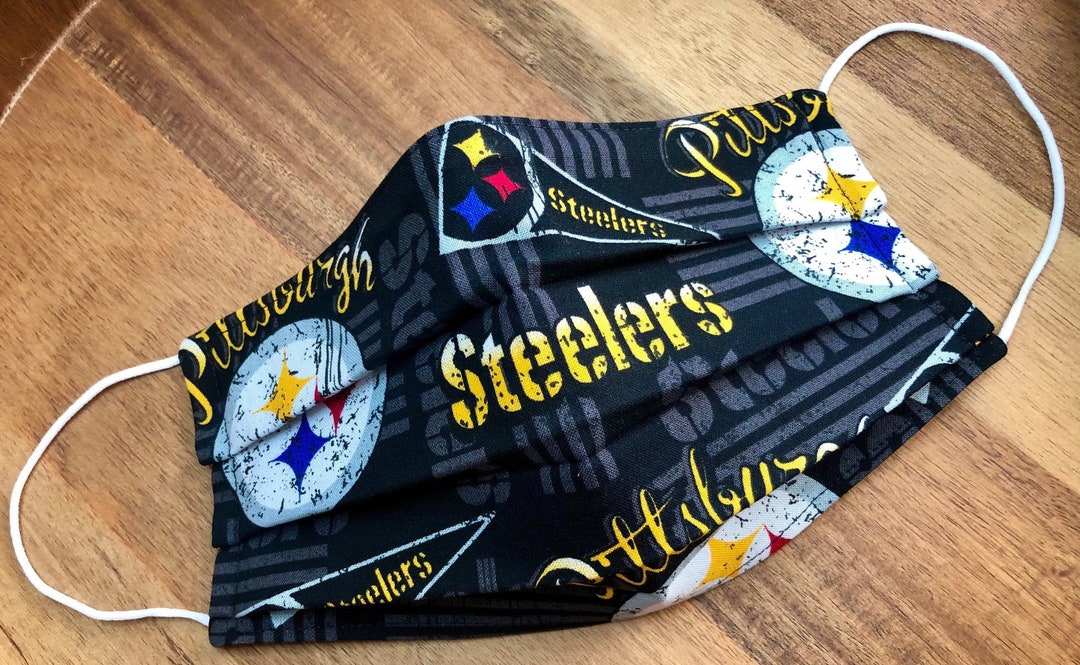 Pittsburgh Steelers NFL Pleated Face Mask | Washable, Reusable ...