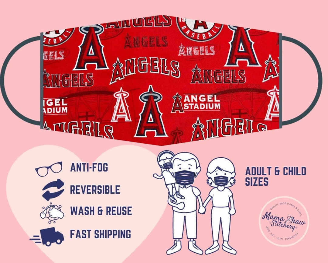 Los Angeles Angels MLB Stadium Pleated Face Mask | Washable, Reusable ...