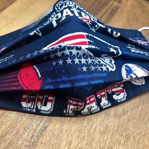 New England Patriots NFL Pleated Face Mask | Washable, Reusable ...