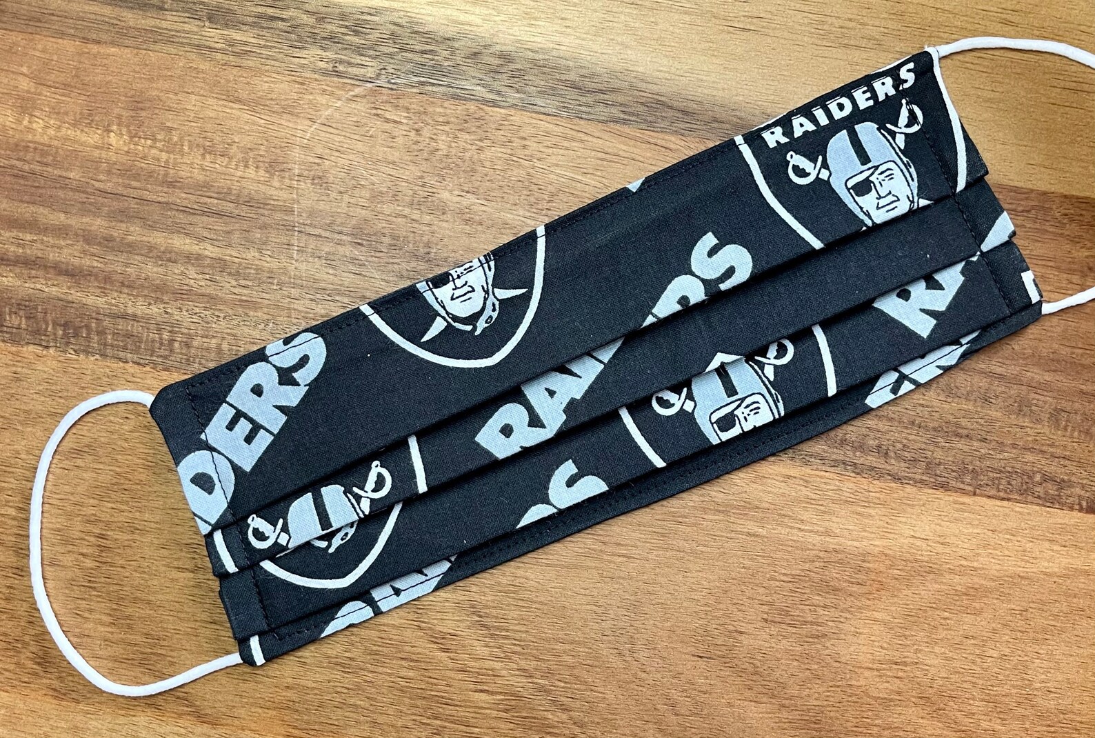 Las Vegas Raiders NFL Pleated Face Mask | Washable, Reusable ...