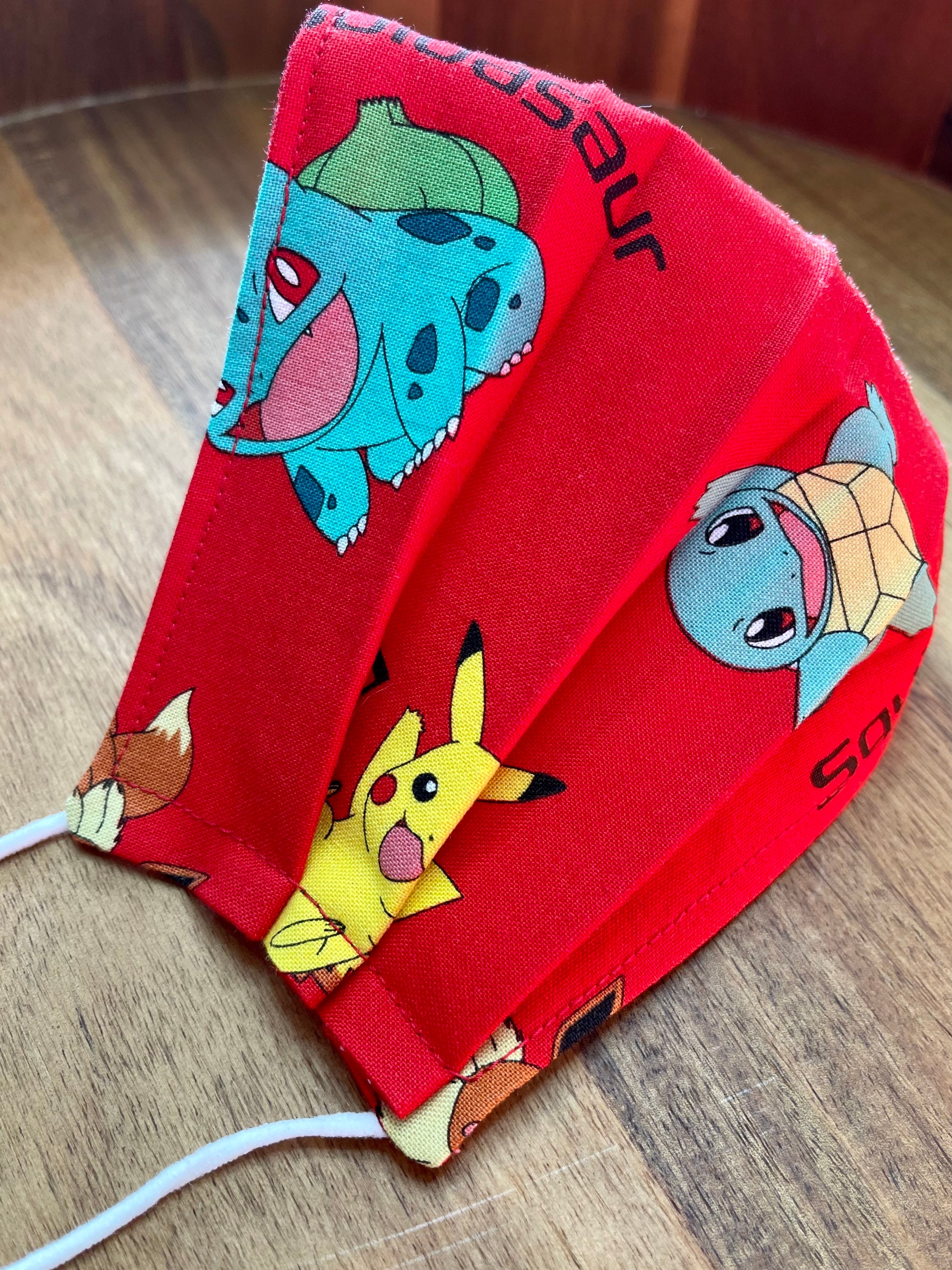 Pokemon Characters Pleated Face Mask Washable Reusable | Etsy
