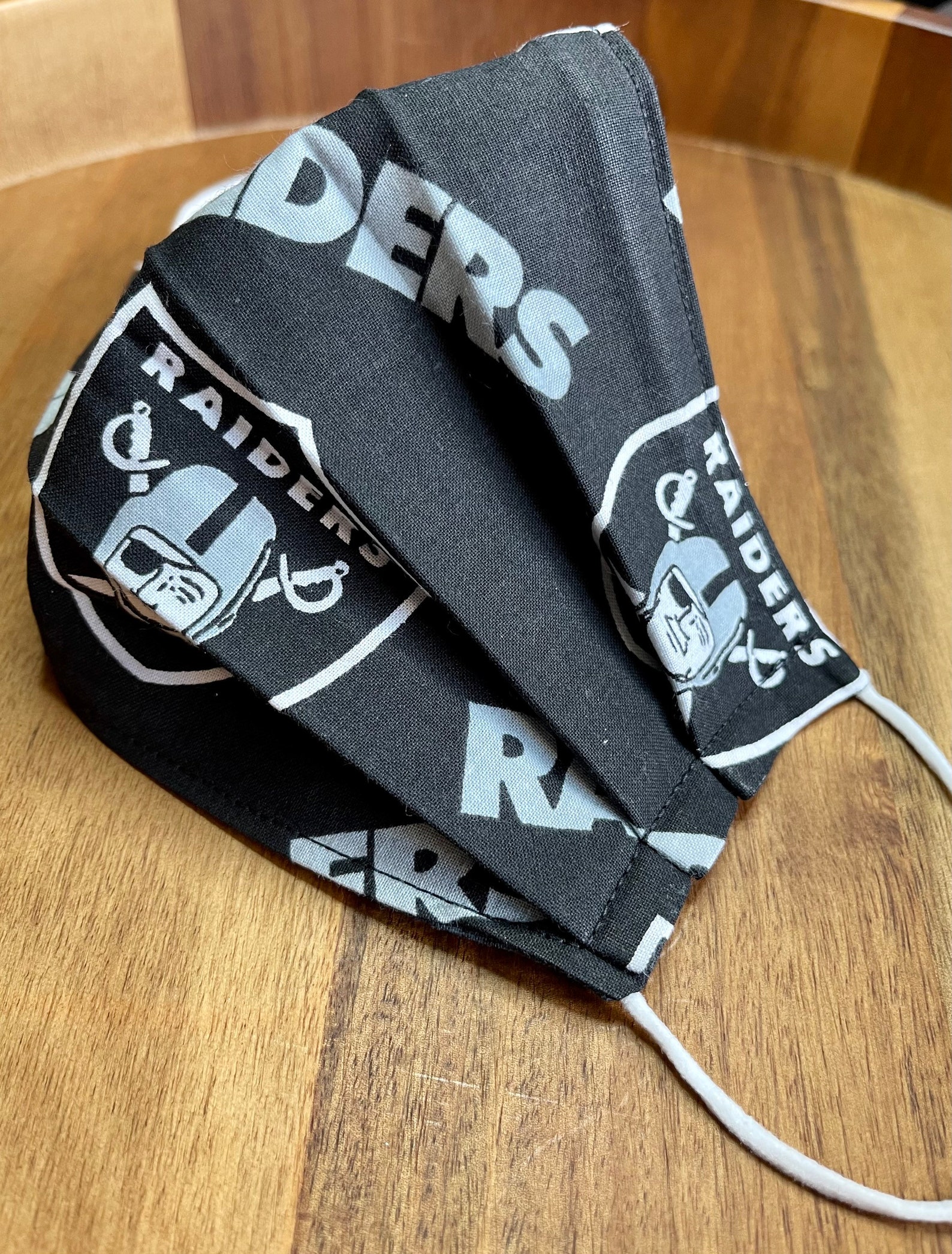 Las Vegas Raiders NFL Pleated Face Mask | Washable, Reusable ...