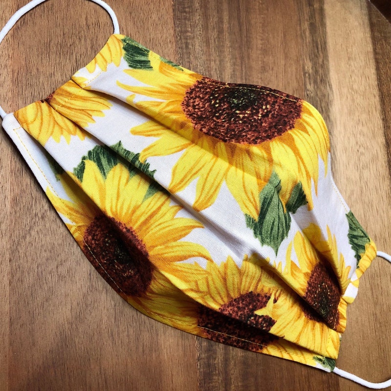 Sunflower Face Mask - Etsy