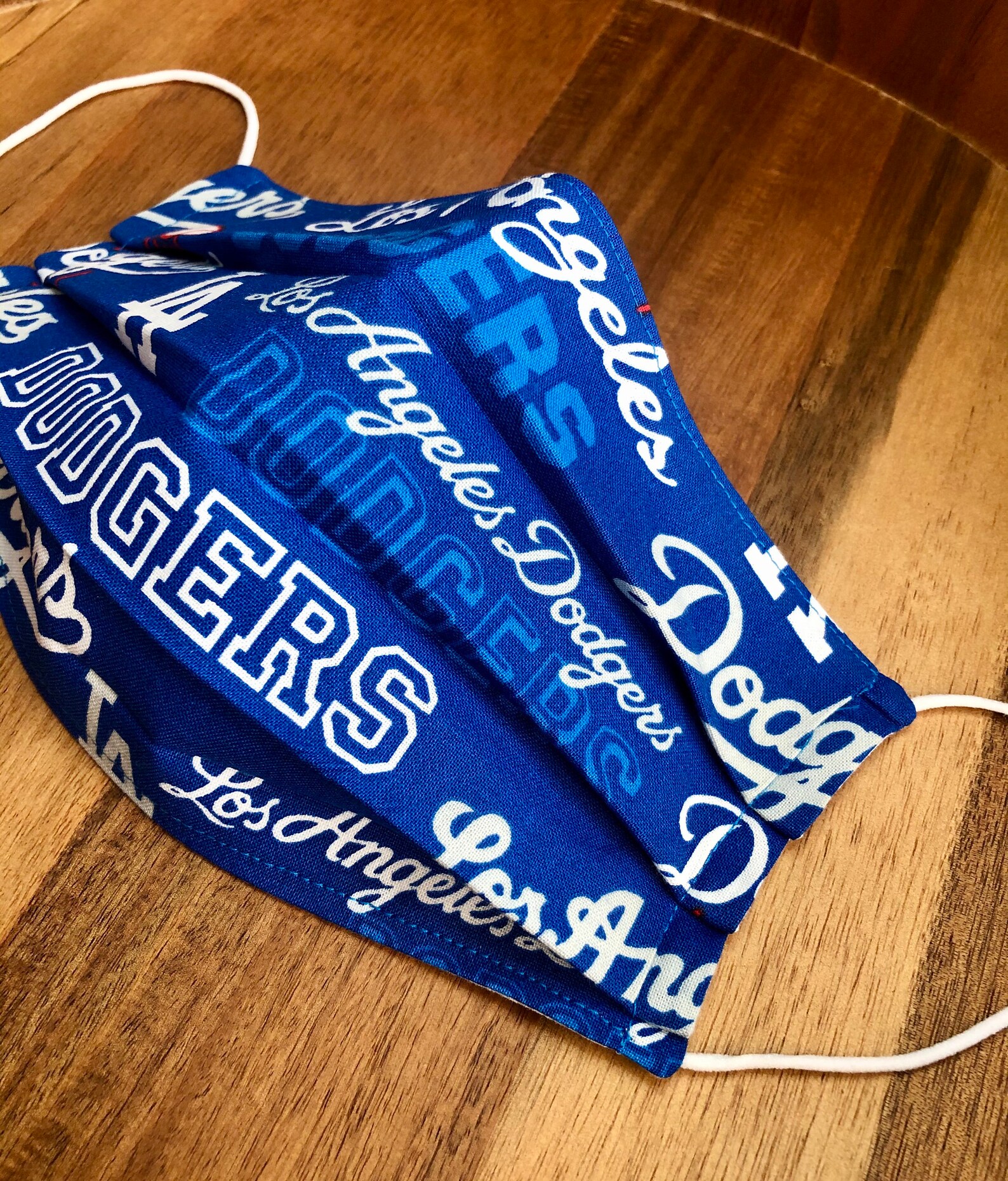 LA Dodgers MLB Baseball Pleated Face Mask Washable | Etsy
