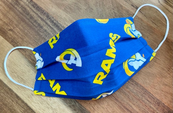 LA Rams NFL Super Bowl 2022 Pleated Face Mask Reusable - Etsy