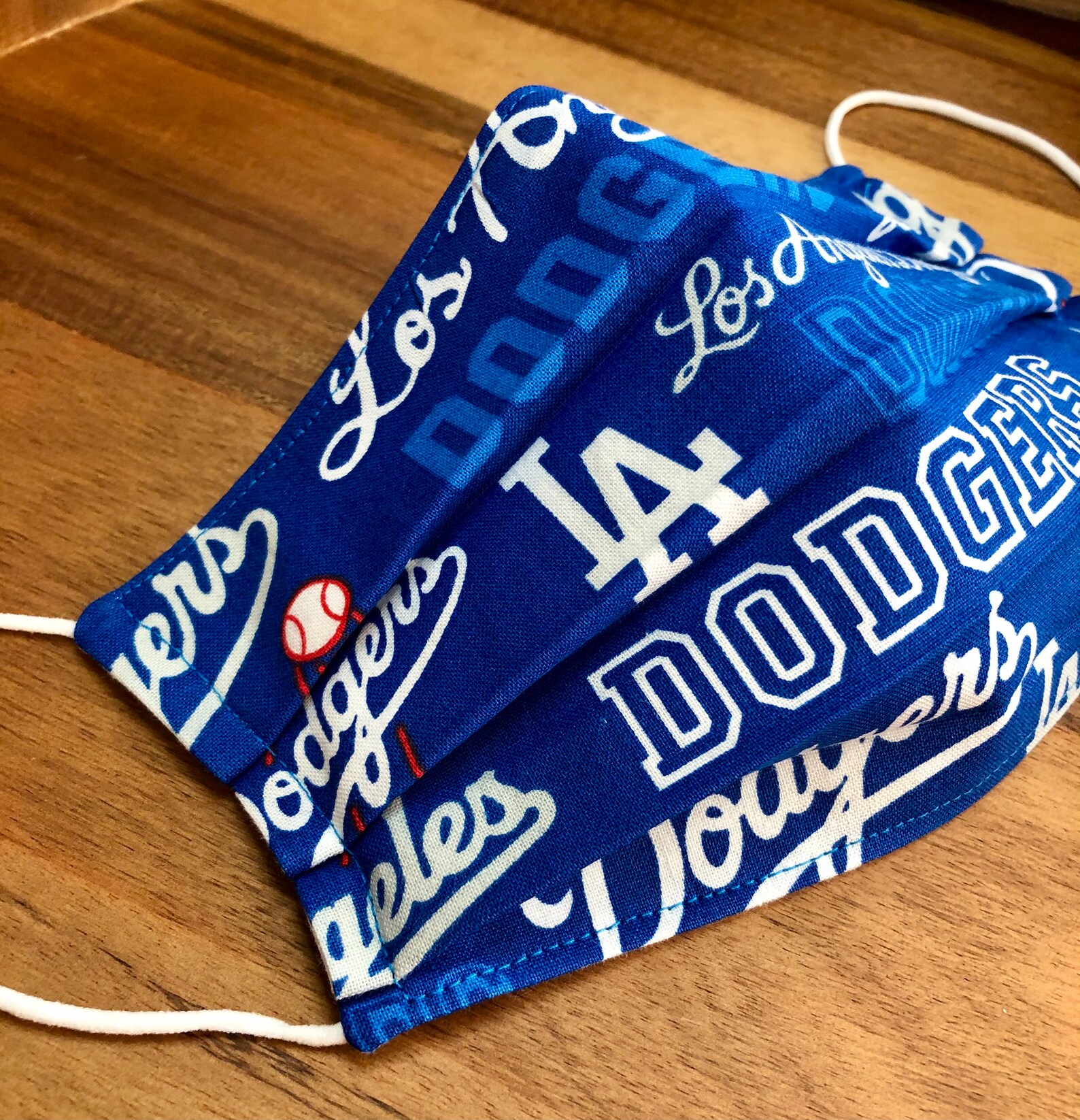 LA Dodgers MLB Baseball Pleated Face Mask Washable | Etsy