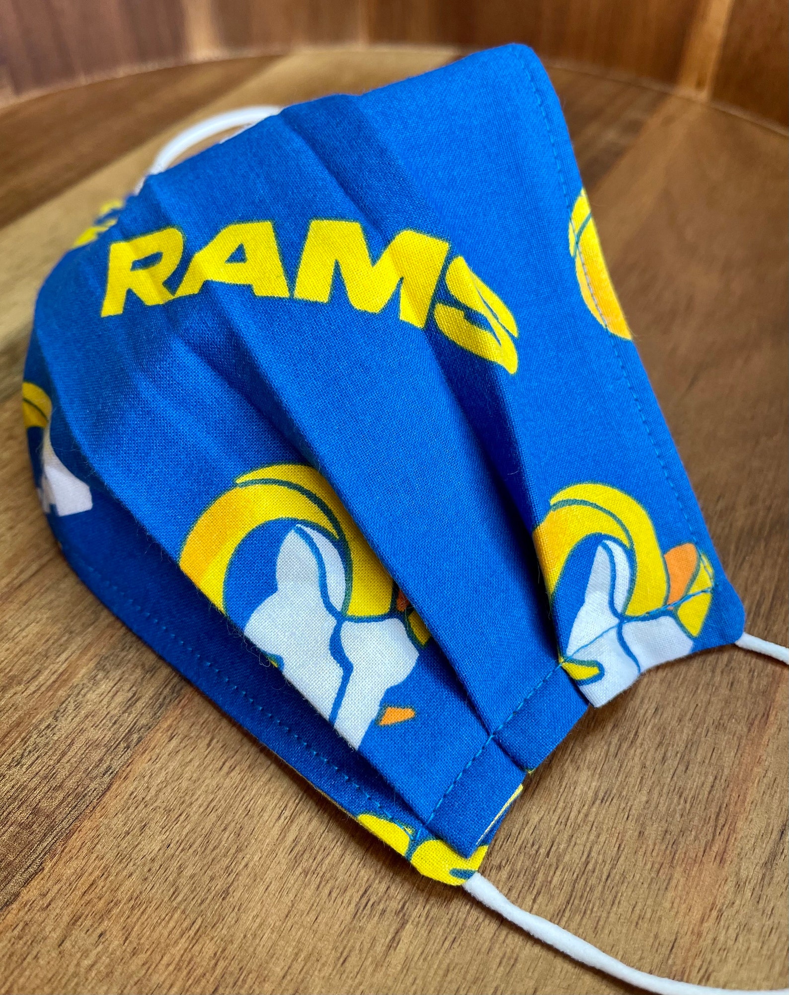 LA Rams NFL Super Bowl 2022 Pleated Face Mask | Reusable, Reversible ...
