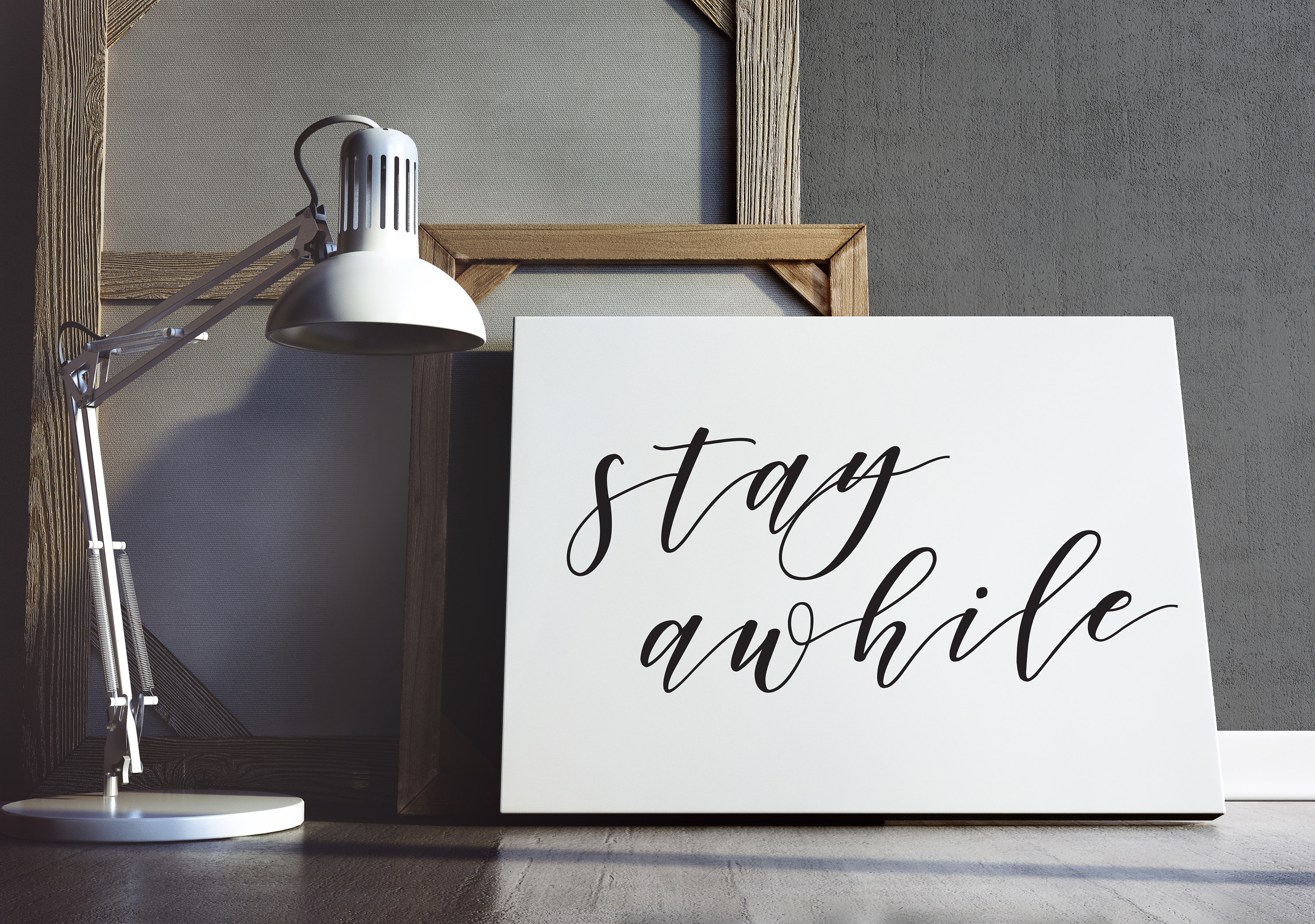 Stay Awhile - Printable Typography Art - Printable Quotes - Etsy