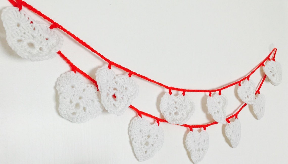 Bunting of Hearts, Valentine's Day Love Heart Bunting, Occasion ...