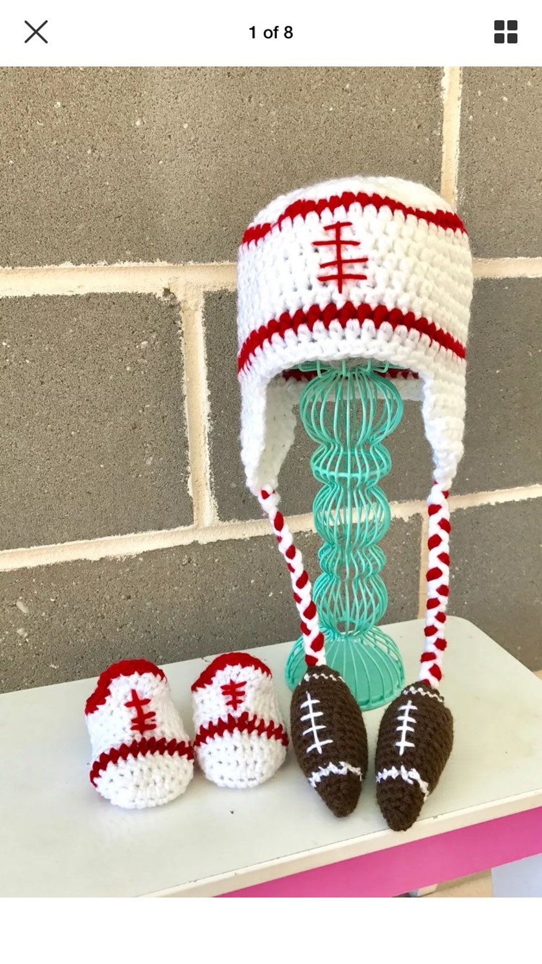 Baby Footy Outfit Set, Rugby League, AFL, NRL Beanie and Bootie Set ...