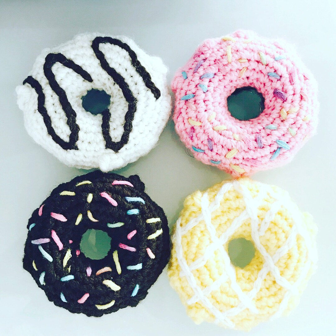 Donut Toy Rattle, Play Food, Crochet Donut, Baby Rattles, Donuts, Baby ...