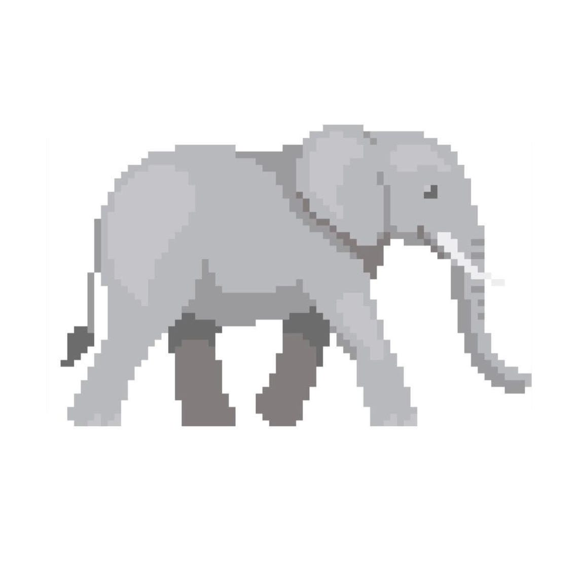 Elephant Needlepoint Chart - Cross Stitch Pattern - Etsy