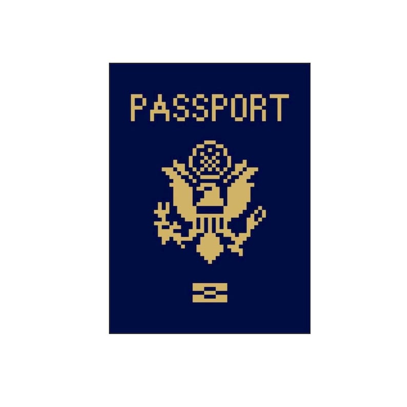 Passport Needlepoint Chart - Etsy
