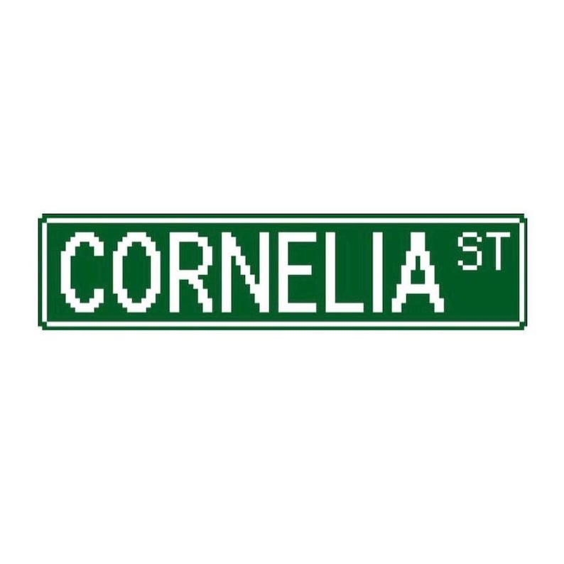 Cornelia Street Sign Needlepoint Chart - Etsy