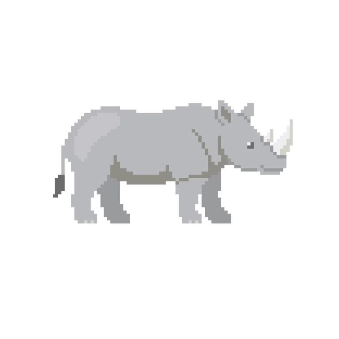 Rhino Needlepoint Chart - Cross Stitch Pattern - Etsy