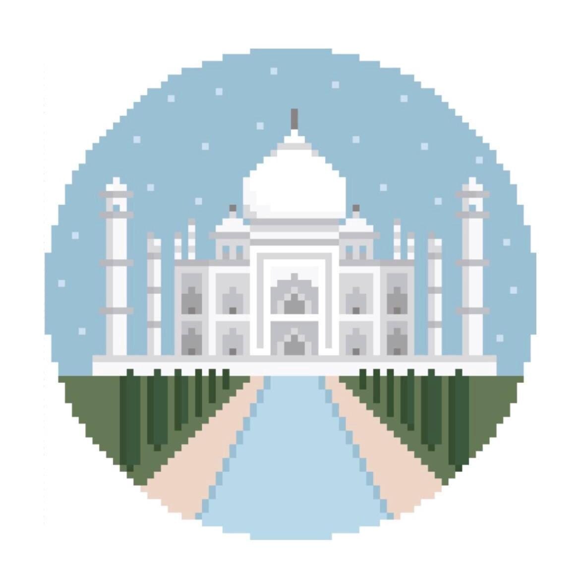 Taj Mahal India Needlepoint Chart - Etsy