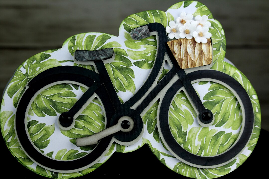 Bicycle 3-D Greeting Card, Bike, Biker, Biking, FREE PERSONALIZATION - Etsy