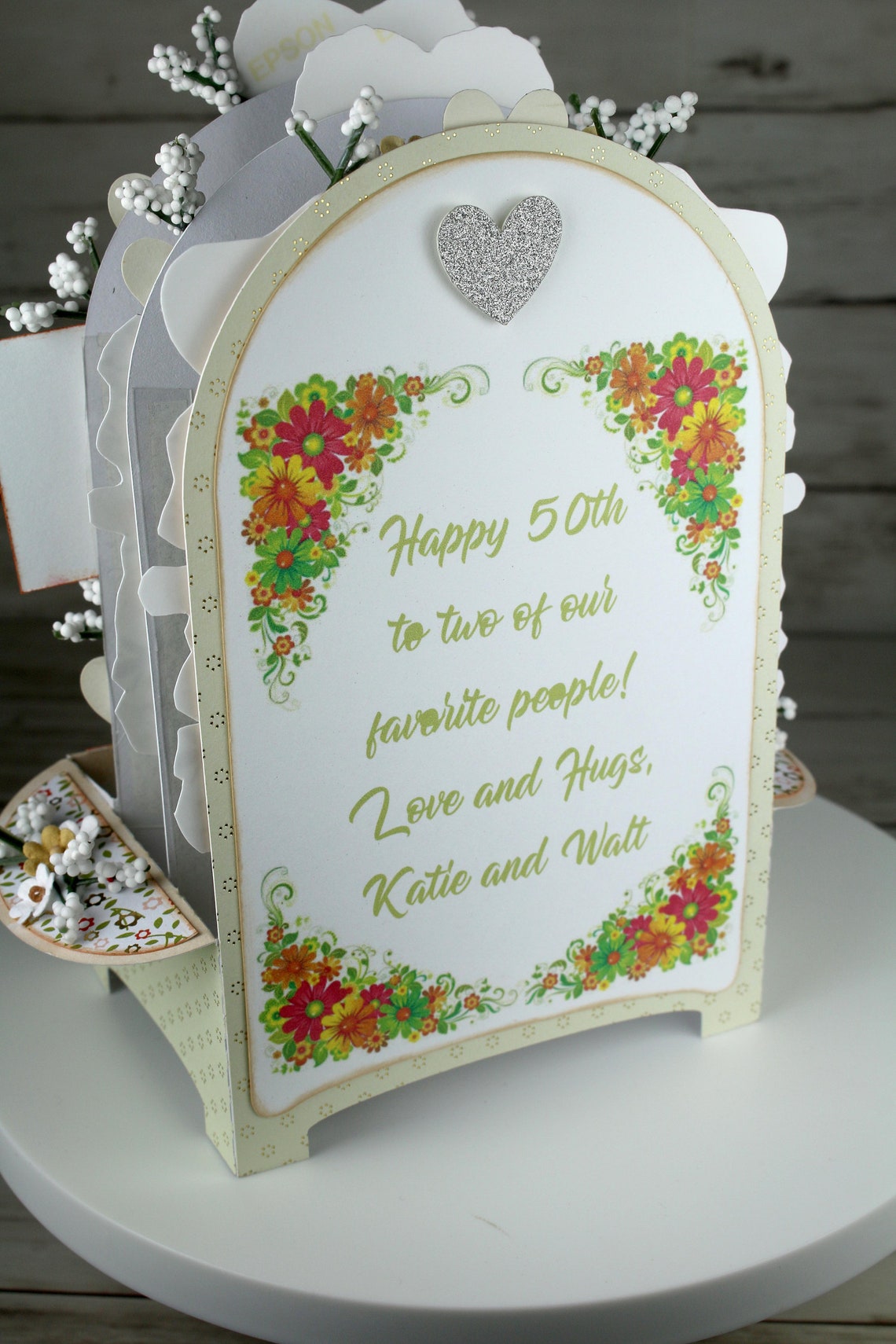 Custom Anniversary or Wedding pop up box card | Etsy