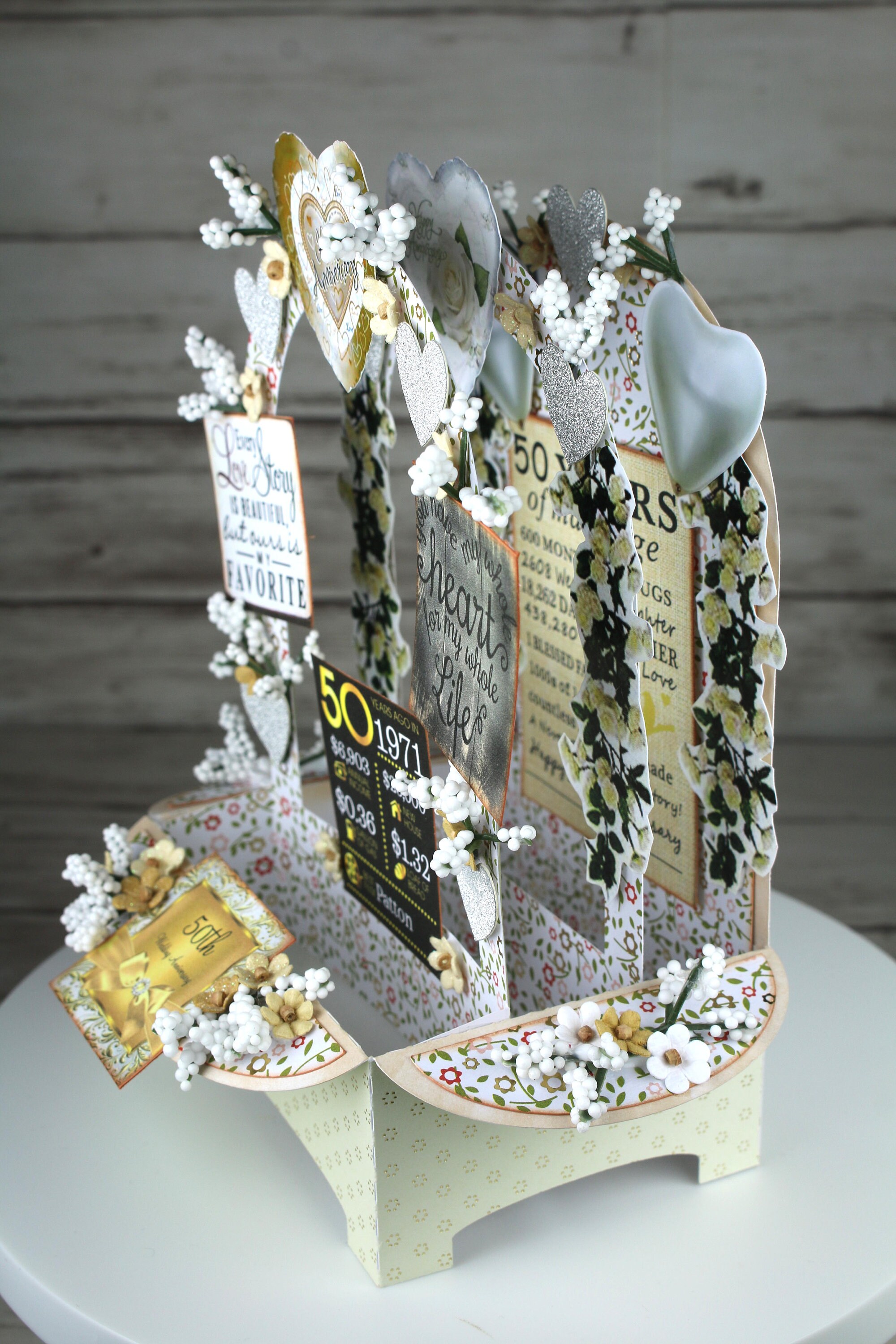 Custom Anniversary or Wedding pop up box card | Etsy