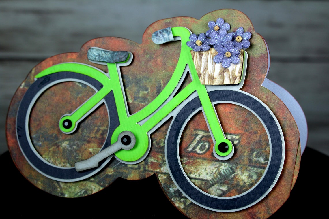 Bicycle 3-D Greeting Card Bike Biker Biking FREE - Etsy