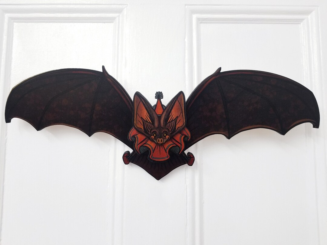 Clown Bat Wood Print - Etsy
